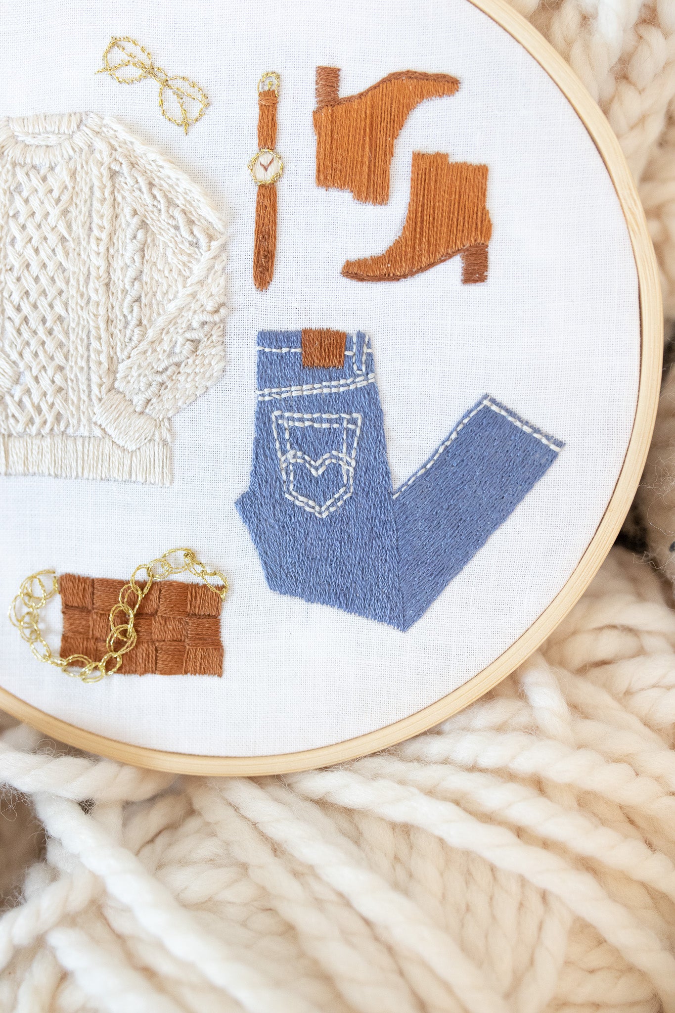 Styling a Knit Sweater Embroidery Kit – kdornbier designs