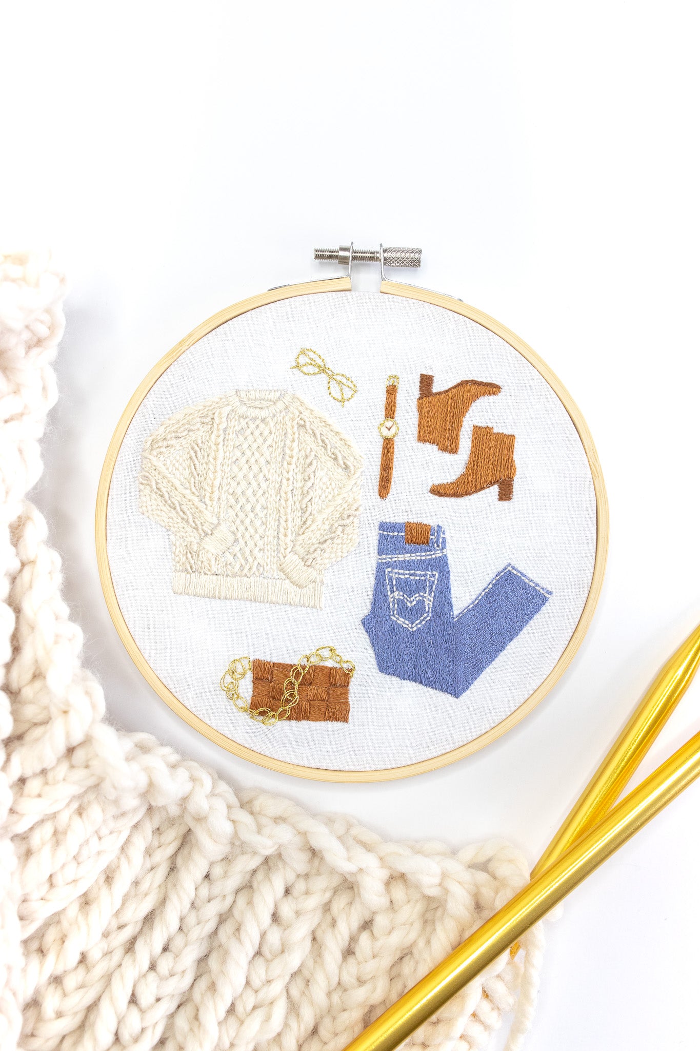 Styling a Knit Sweater Embroidery Kit – kdornbier designs